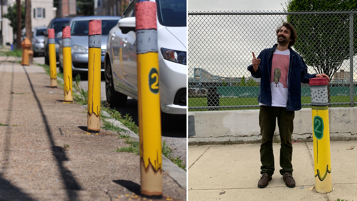 ‘This is How I Can Give Back’: Philly Artist Transforms Sidewalk Poles ...