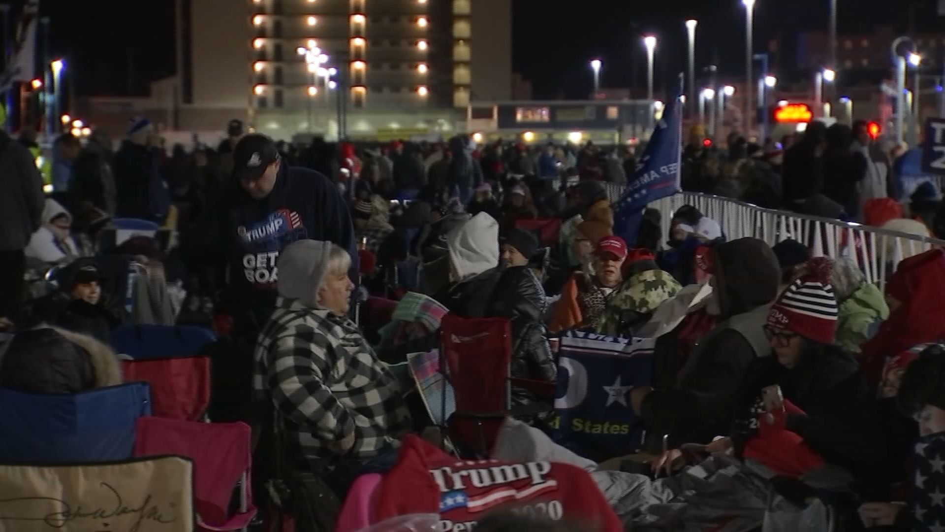 Massive crowds form for Trump’s New Jersey rally amid impeachment fight ...