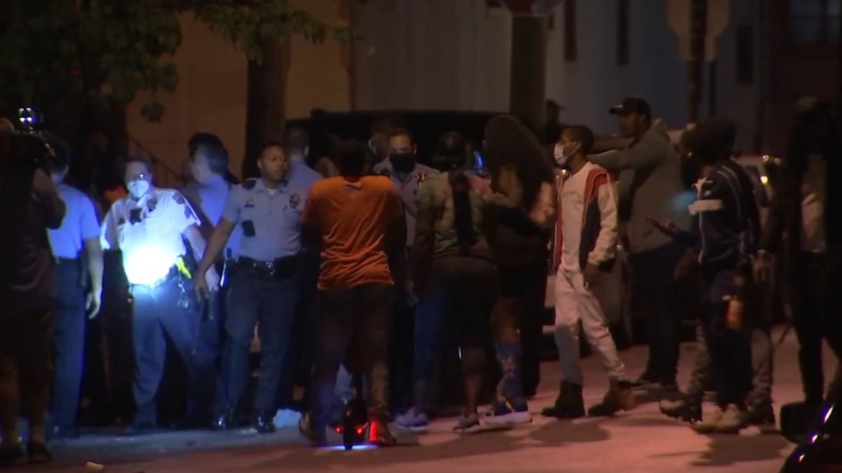 Officers Breaking Up 200-Strong Philadelphia Party Hit by Bottles ...