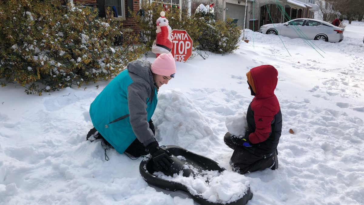 Digging Out, Having Fun After Nor’easter Dumps Inches of Snow on Much ...