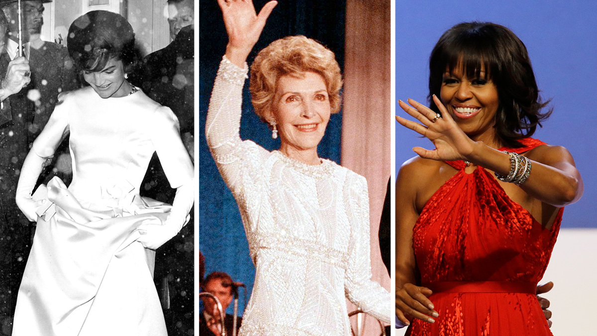 PHOTOS: First Ladies’ Inaugural Ball Gowns Through the Years – NBC10 ...