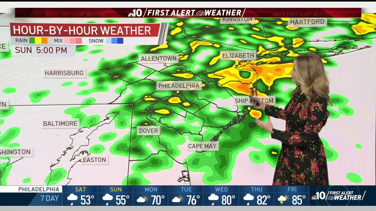 NBC10 First Alert Weather: Wet, Breezy Conditions – NBC10 Philadelphia