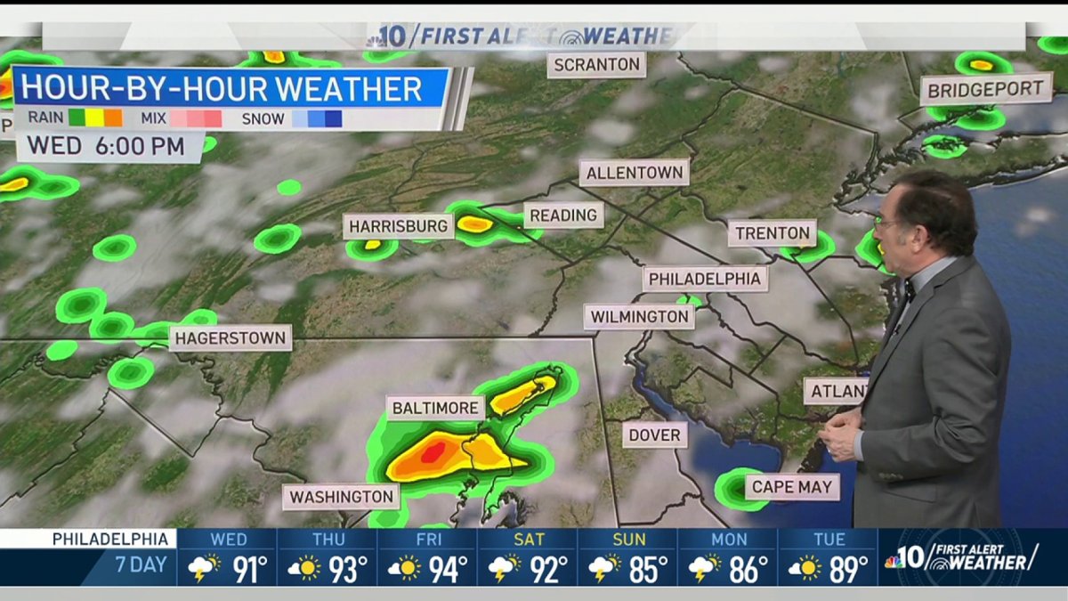 NBC10 First Alert Weather: Isolated Storms in the Evening – NBC10 ...