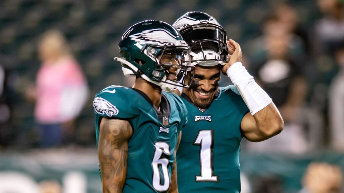 LeSean McCoy Crushes Eagles’ Jalen Hurts for 2nd Quarter Interception ...