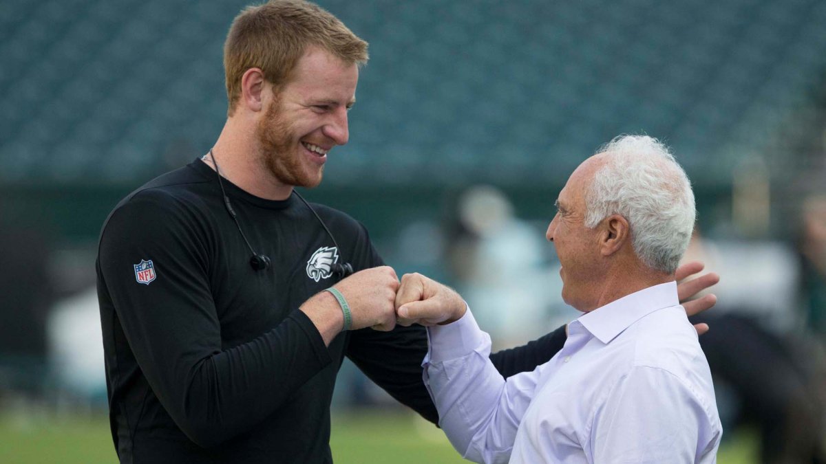 Eagles’ Jeff Lurie Thanks Carson Wentz for 2017, Wishes It Ended ...
