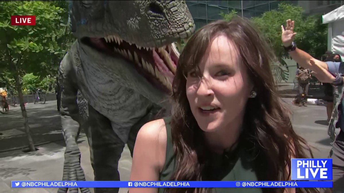 Philly Live’s Sheila Watko Gets Up Close With Animatronic Dinosaurs ...