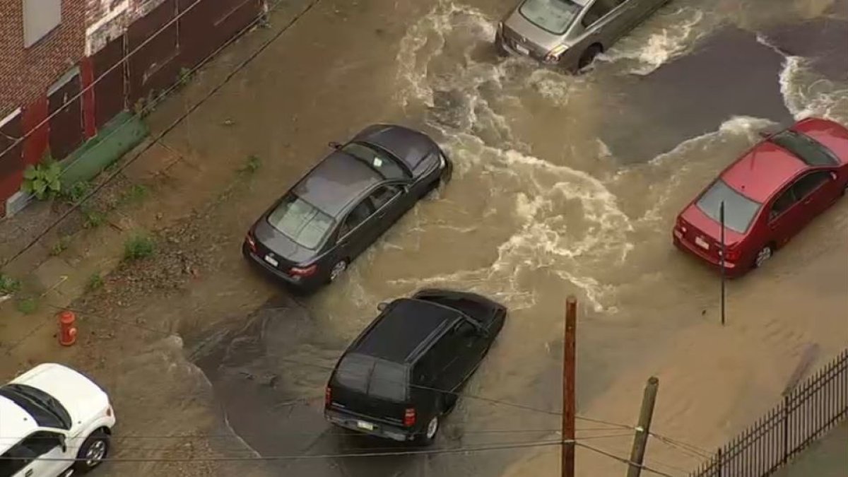 Water Gushes Down North Philly Streets After Large Water Main Break ...