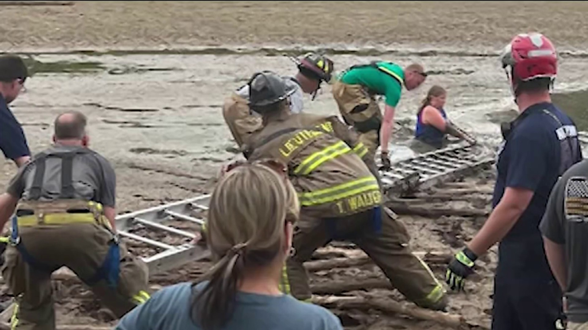 Girl Stuck In Mud
