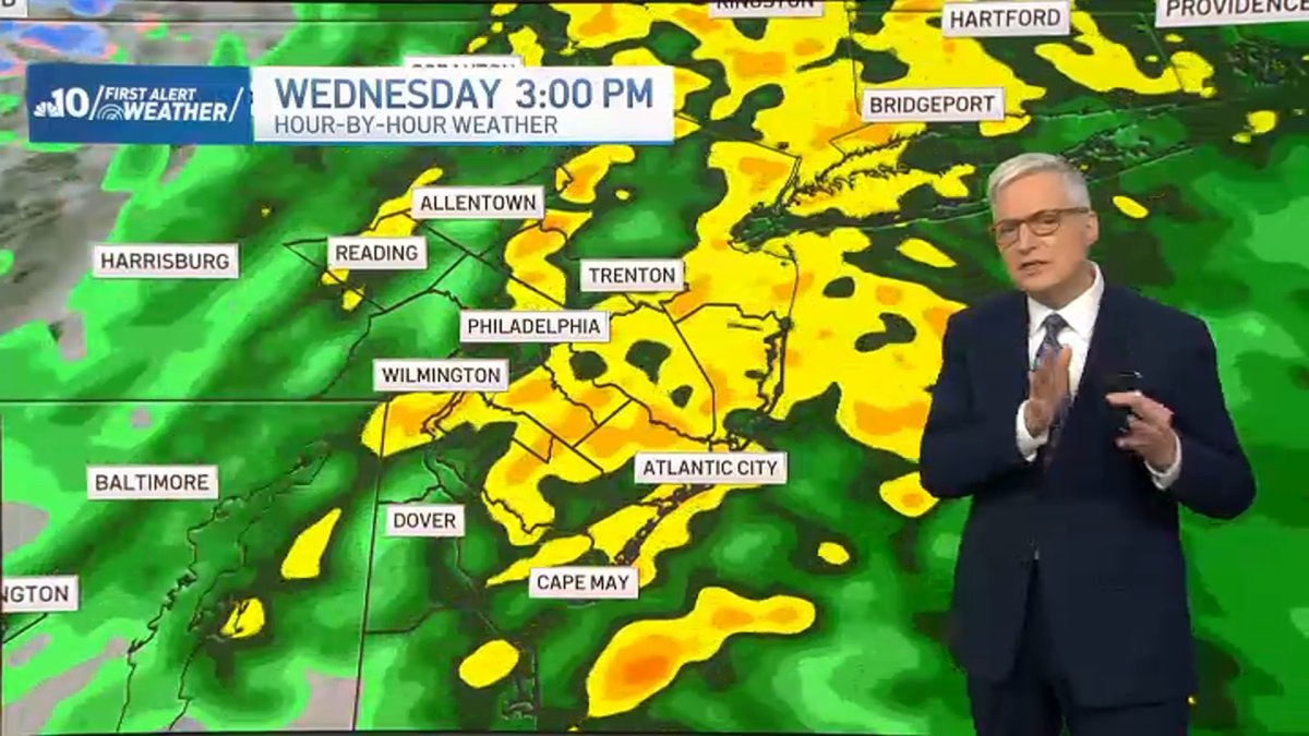 Wet, Windy and Warmer Wednesday on Tap – NBC10 Philadelphia