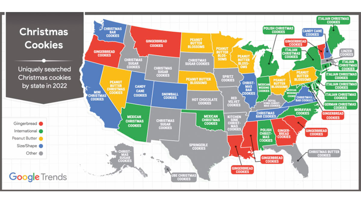 Google Releases Its List of the Most Popular Christmas Cookies By State ...