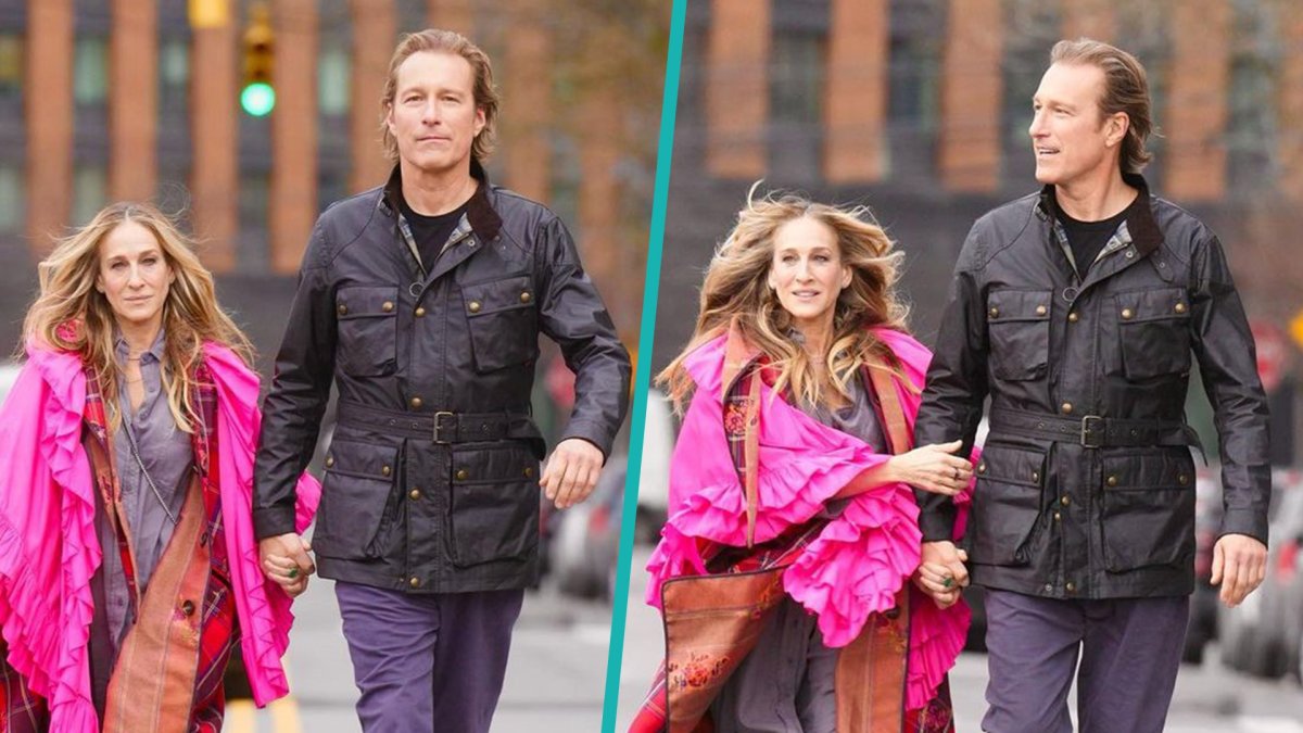 Sarah Jessica Parker And John Corbett Hold Hands As Carrie And Aidan On