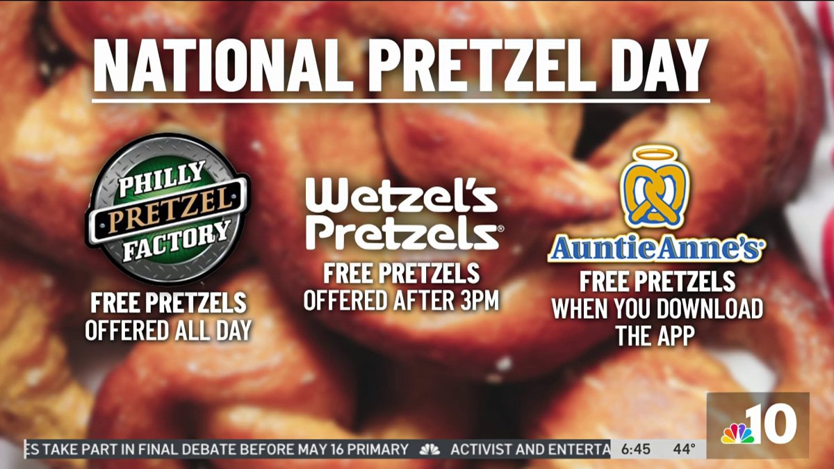 Free Food. Here’s Where to Get Free Soft Pretzels Wednesday – NBC10 ...