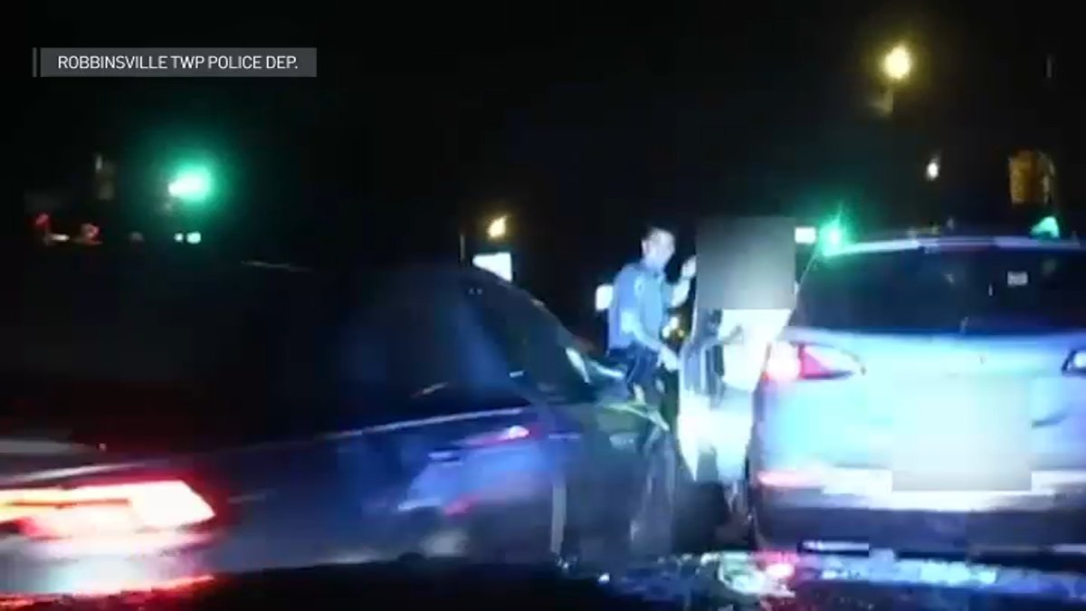 VIDEO: Hit-and-Run Driver Strikes Robbinsville Officer in NJ, Police ... VIDEO: Hit-and-Run Driver Strikes Robbinsville Officer in NJ, Police ...