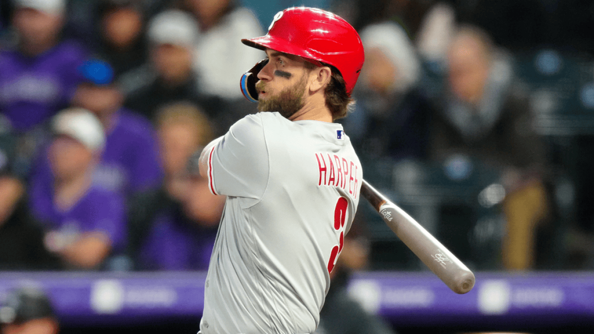 Phillies At Rockies Bryce Harper Continues To Flash Mvp Form In First