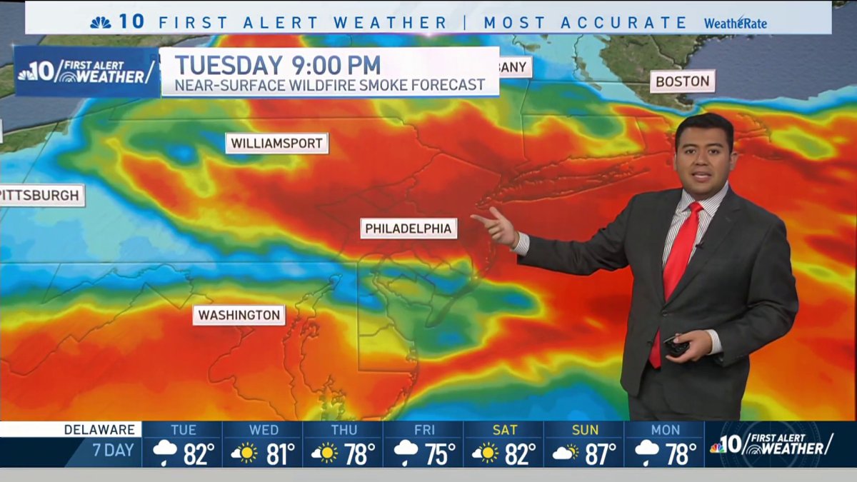 Canadian wildfire smoke leads to Philly air quality alert – NBC10 ...