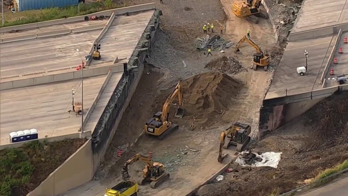 Crews finish demolishing I-95 collapse site and begin to rebuild ...