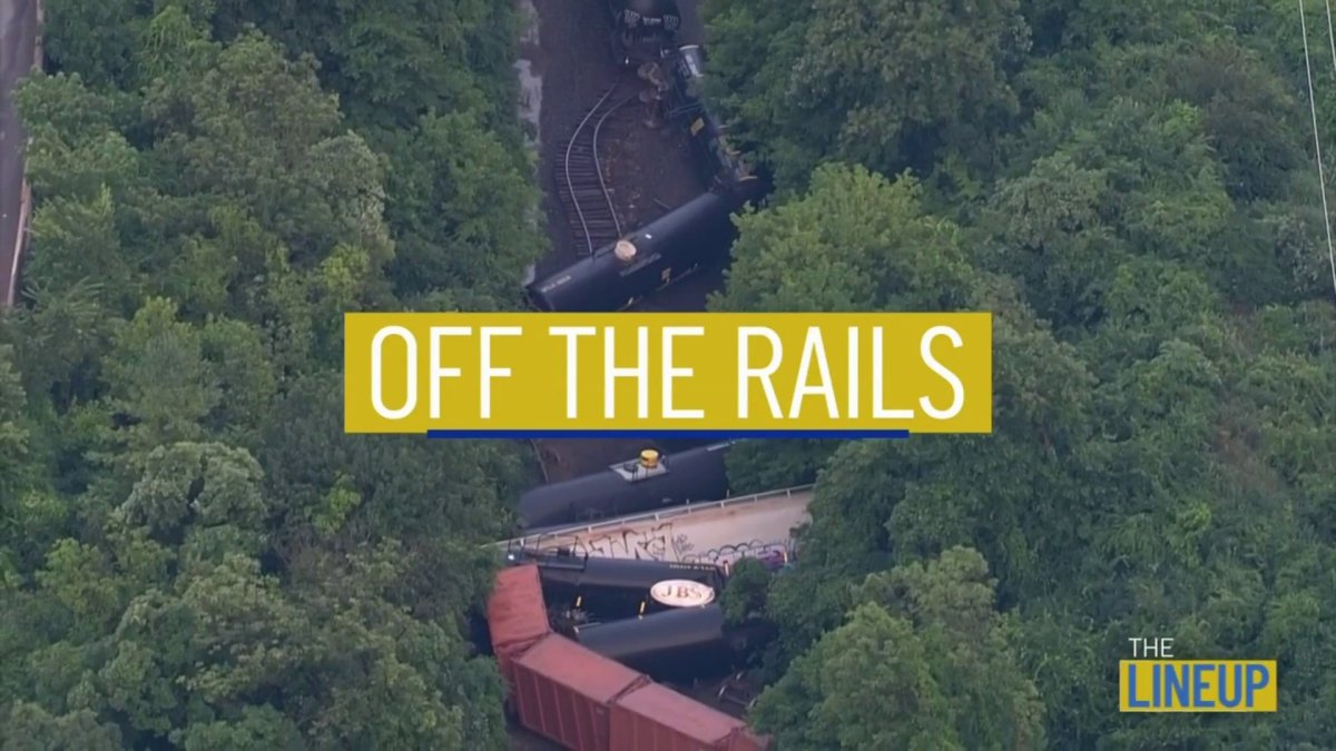 Freight train goes off the rails: The Lineup – NBC10 Philadelphia