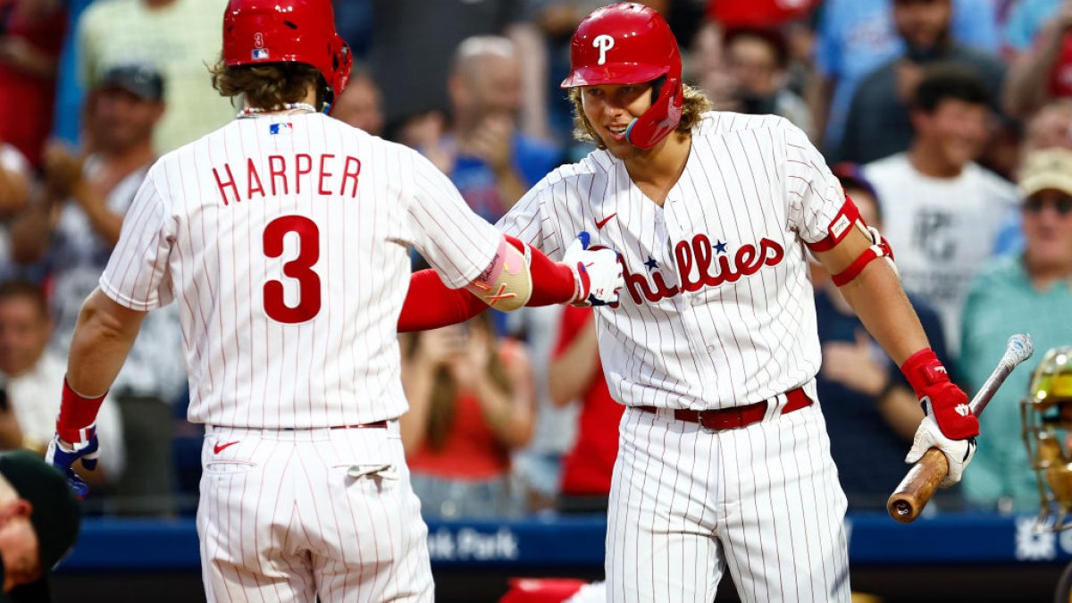 Bryce Harper ends career-long HR drought as Phillies sweep doubleheader vs. Padres – NBC10 ...