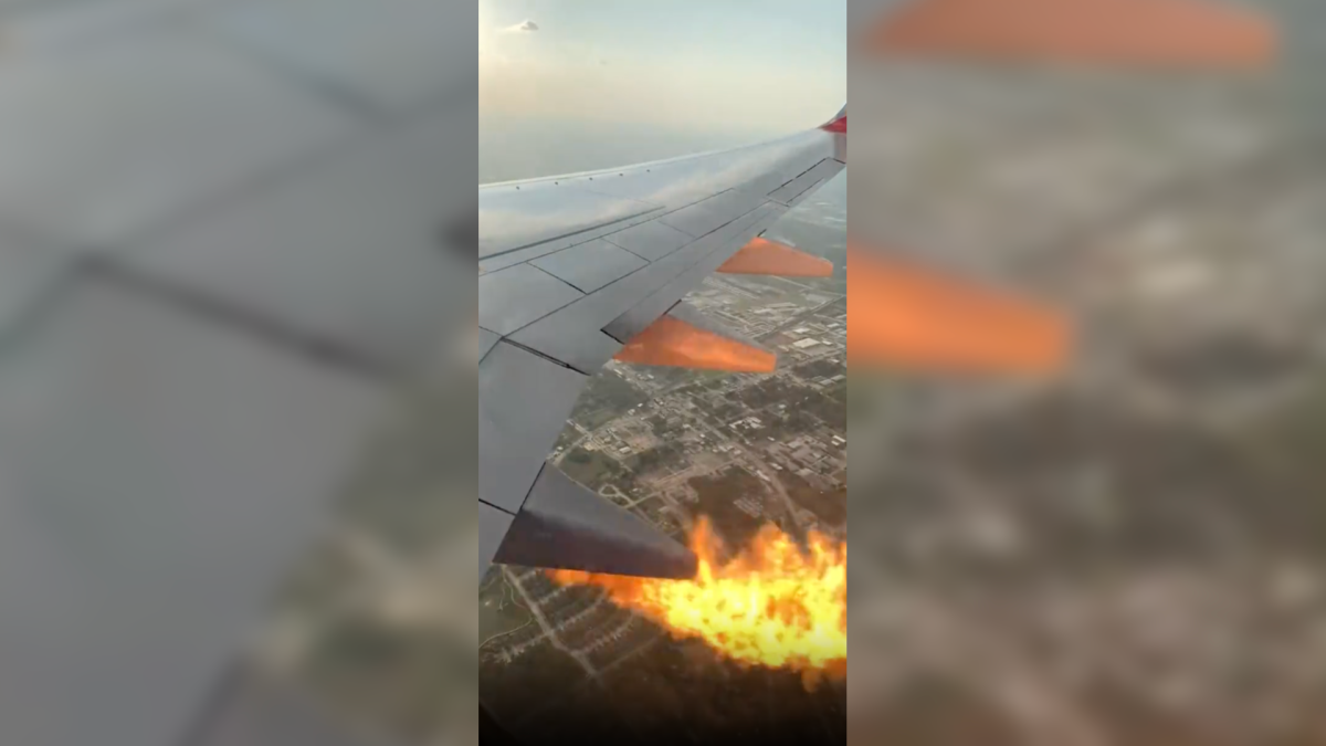 Video shows Southwest Airlines plane engine catch fire shortly after ...