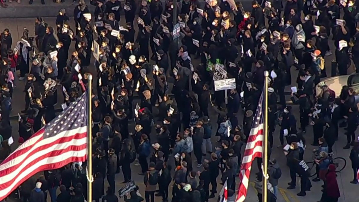 Protesters calling for ceasefire in Gaza gather outside 30th Street ...