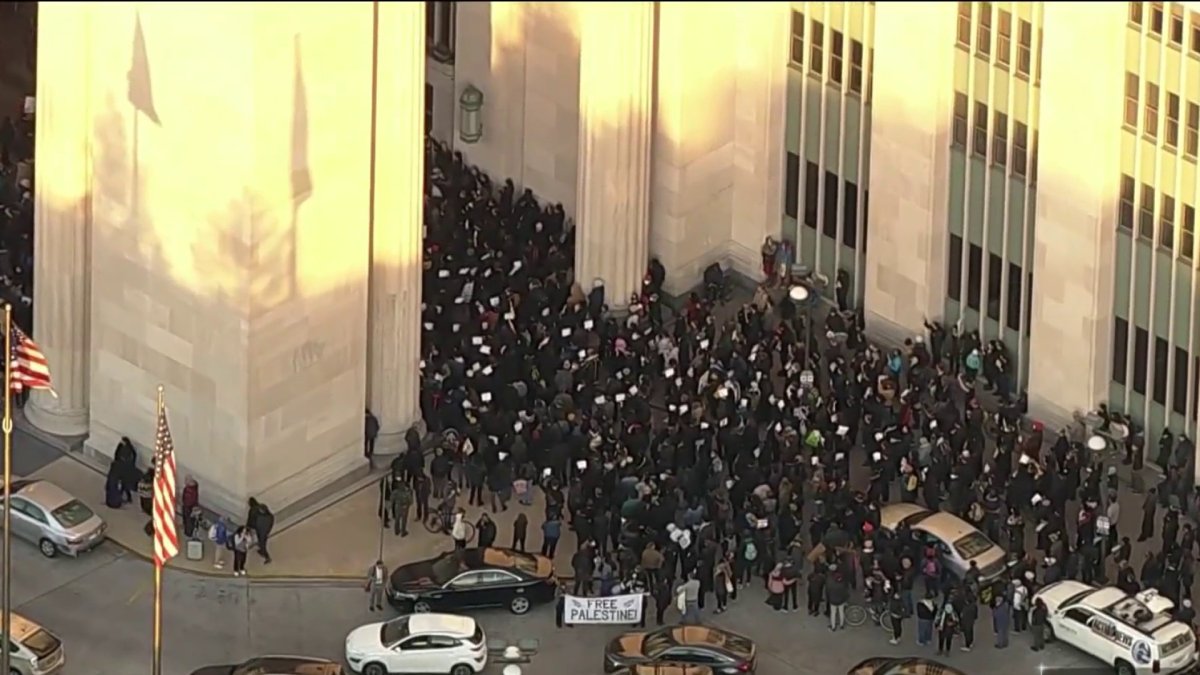 Police removed dozens of protestors demanding ceasefire in Gaza from ...