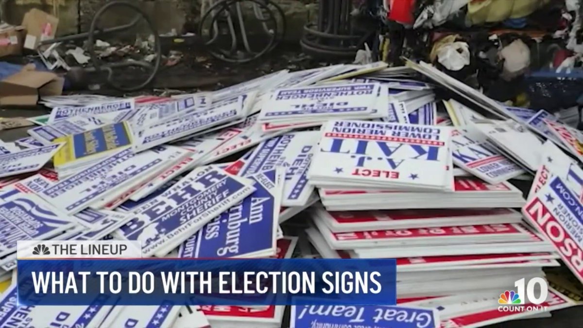 Recycling old election signs: The Lineup – NBC10 Philadelphia