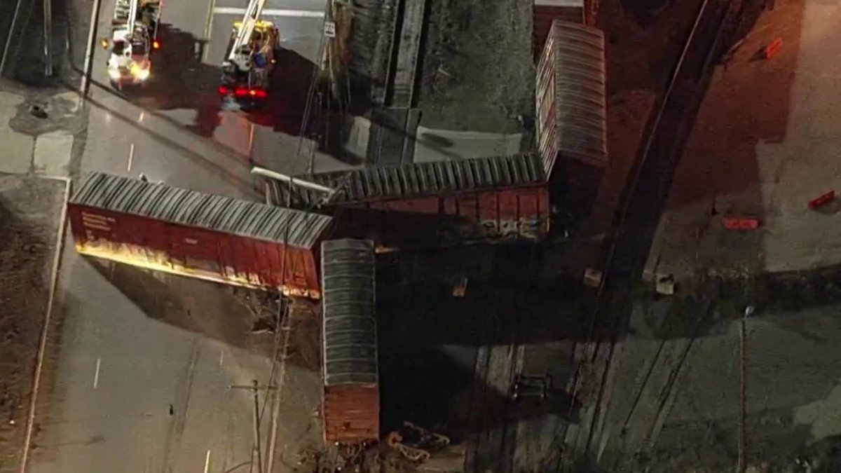 Freight train derails onto South Philly road – NBC10 Philadelphia