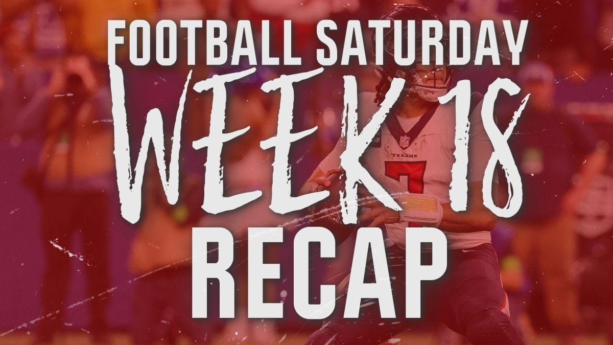 Recap of Week 18 football Saturday in the 2023-24 NFL season – NBC10 ...