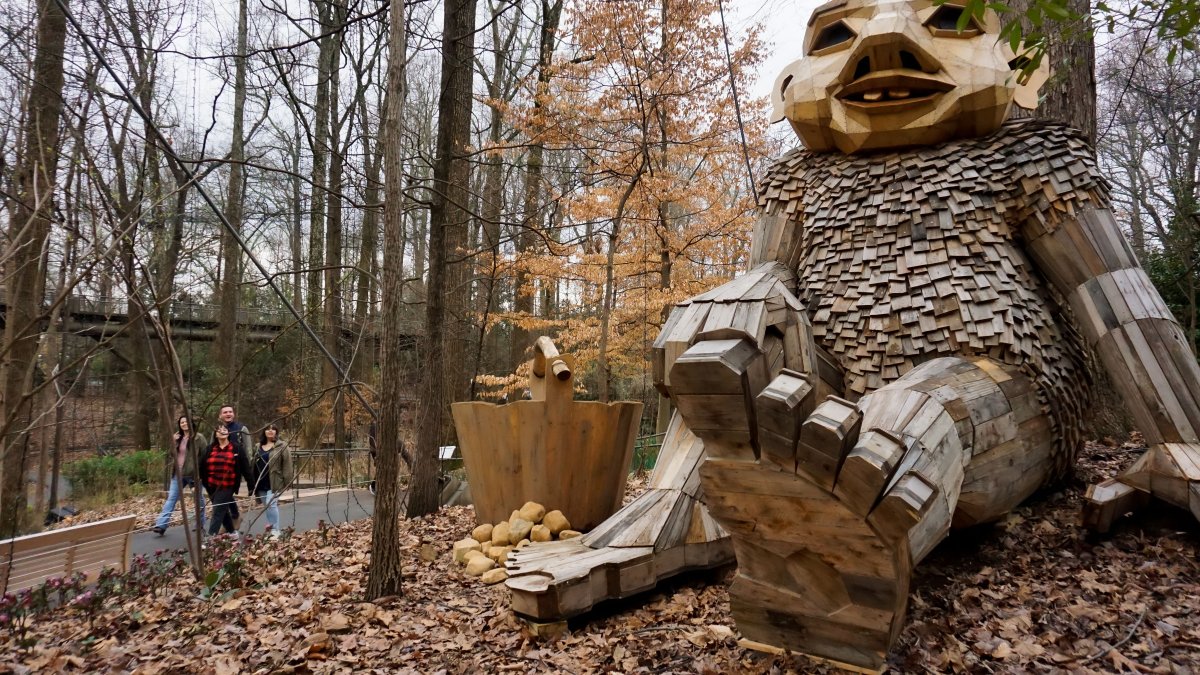 Massive wooden trolls now on display at the Philadelphia Zoo – NBC10 ...