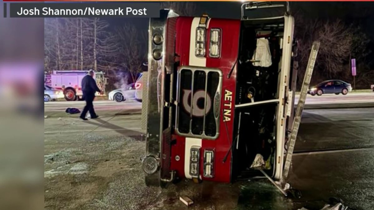 4 firefighters injured after rollover crash in Newark, Delaware – NBC10 ...