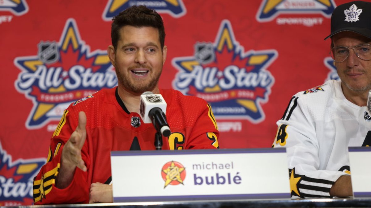 Michael Bublé jokes he was high on mushrooms during NHL press ...