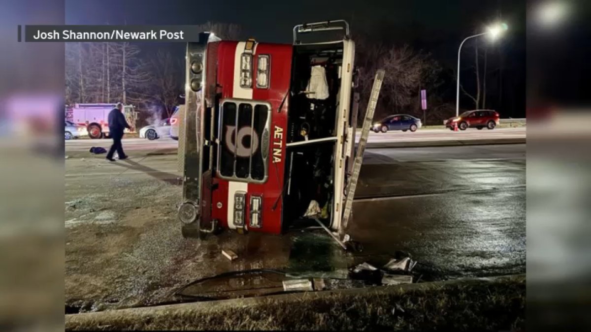 4 Delaware firefighters injured after fire engine overturns – NBC10 ...