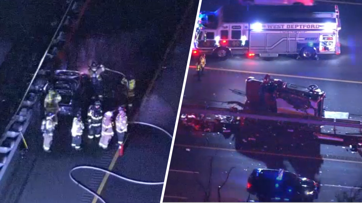 Deadly car fire crash on I-295 in NJ – NBC10 Philadelphia