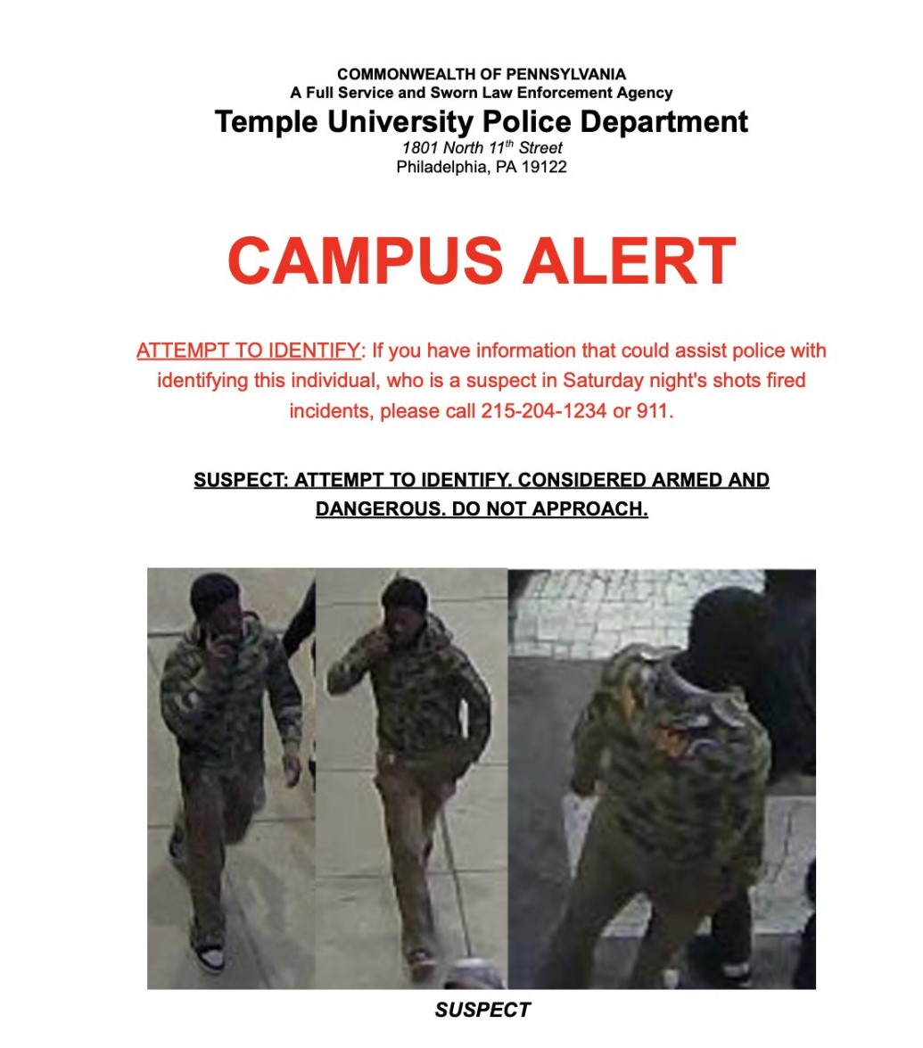 Suspected gunman who fired shots at ‘meet up’ on Temple’s campus ...