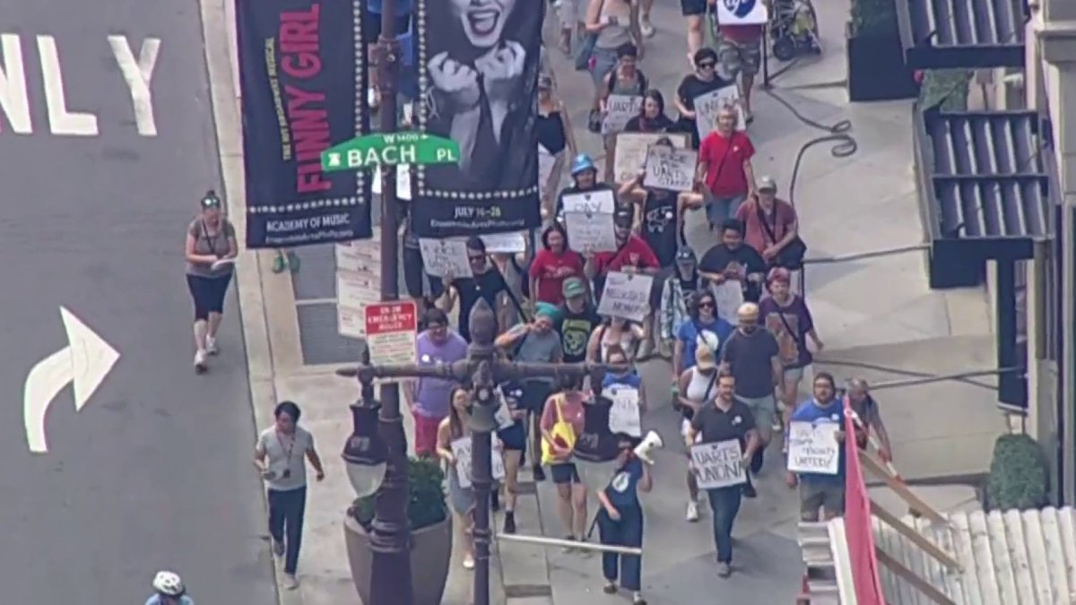 University of Arts students march through Center City to protest ...