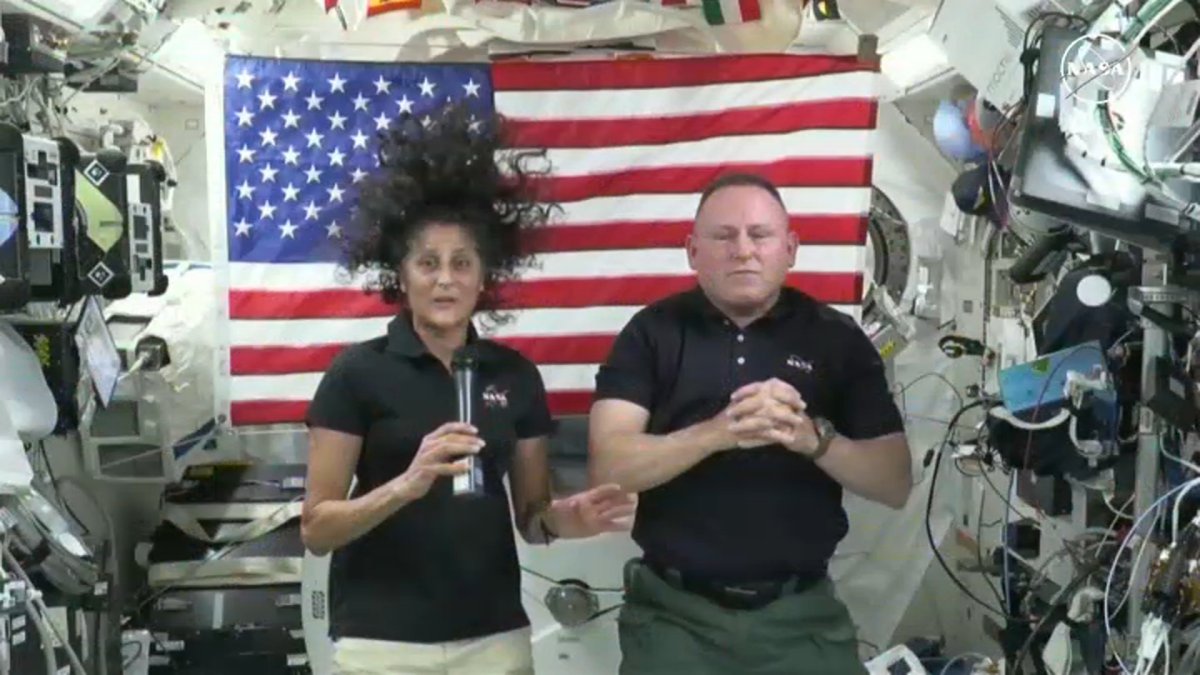 NASA astronauts Sunita Williams, Butch Wilmore talk long space trip ...