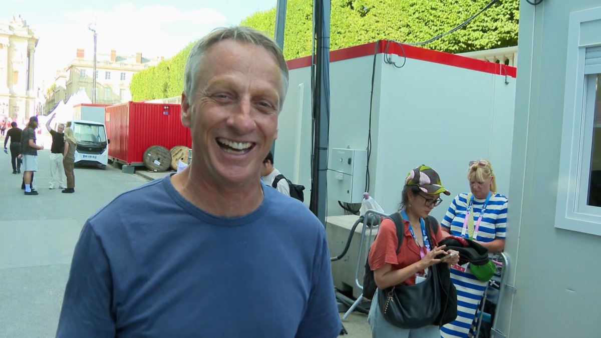 Skateboard icon Tony Hawk in Paris to celebrate sport at Olympics ...