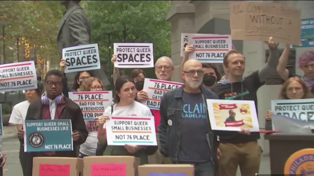Members of the Gayborhood show up to City Hall to protest 76 Place in ...