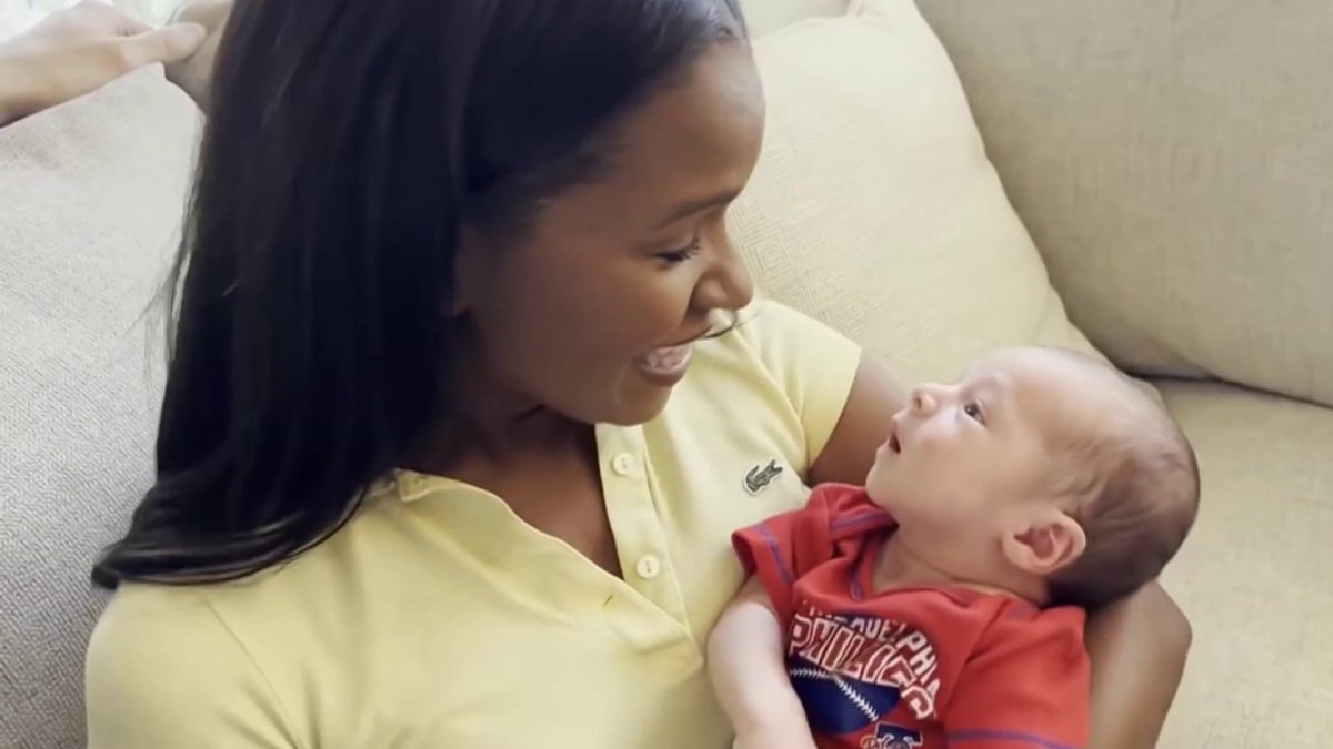 Keith Jones introduces baby KJ to Erin Coleman – NBC10 Philadelphia