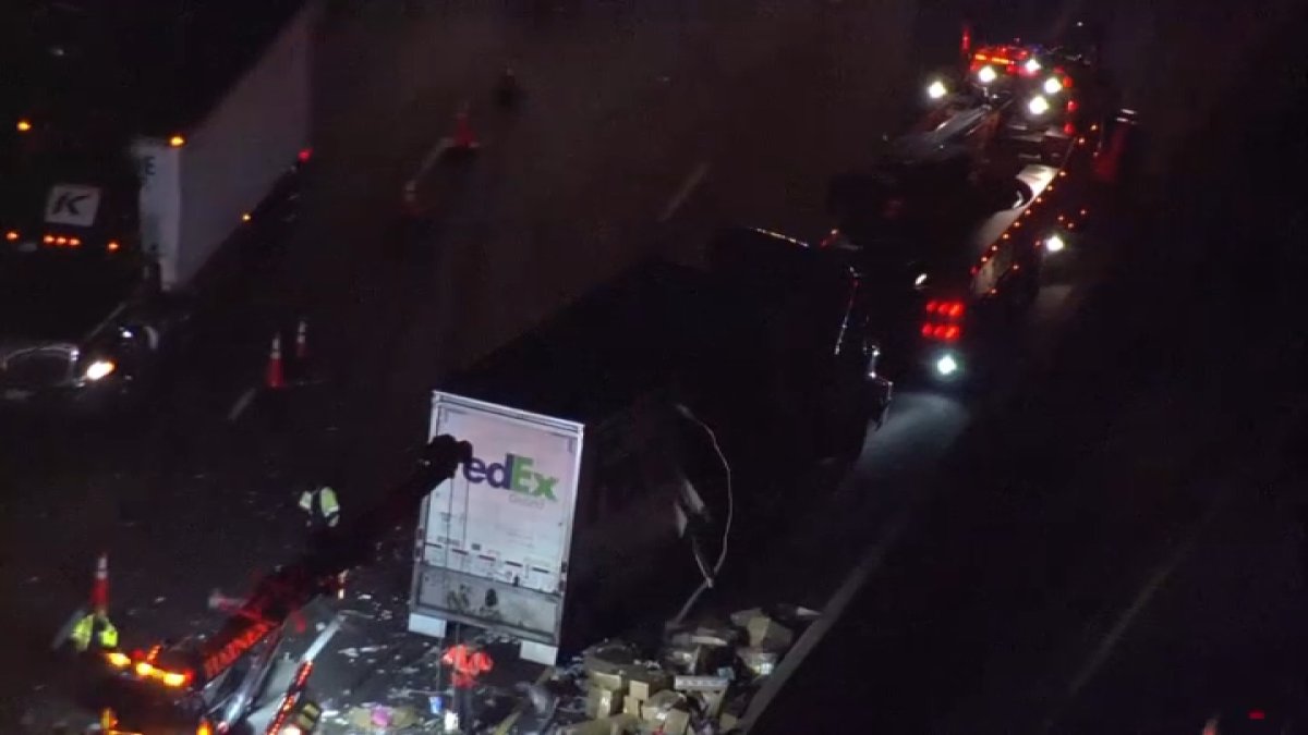 FedEx truck, tractor-trailer involved in NJ Turnpike crash – NBC10 ...