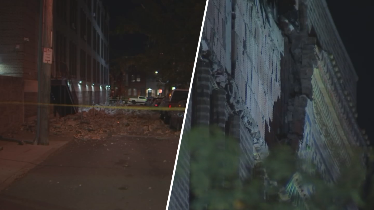 Facade drops off of Francisville apartment complex crushing cars ...
