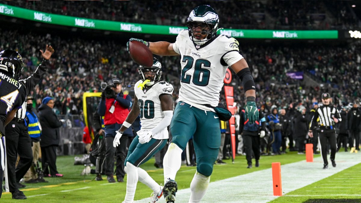 Eagles’ OL and Saquon Barkley wear out Ravens in huge win – NBC10 Philadelphia