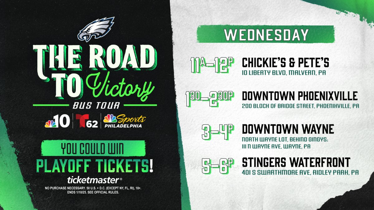 Road to Victory Bus Tour returns for Eagles Wild Card game – NBC10 ...