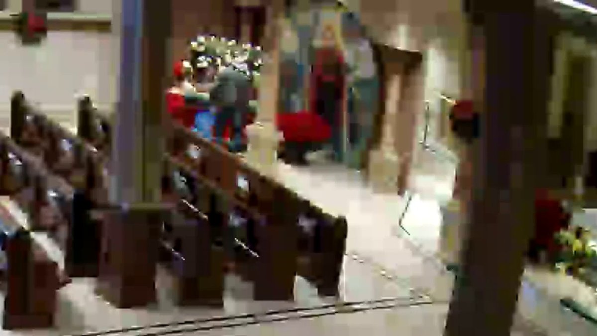 Surveillance video shows man stealing Baby Jesus statue from ... Surveillance video shows man stealing Baby Jesus statue from ...