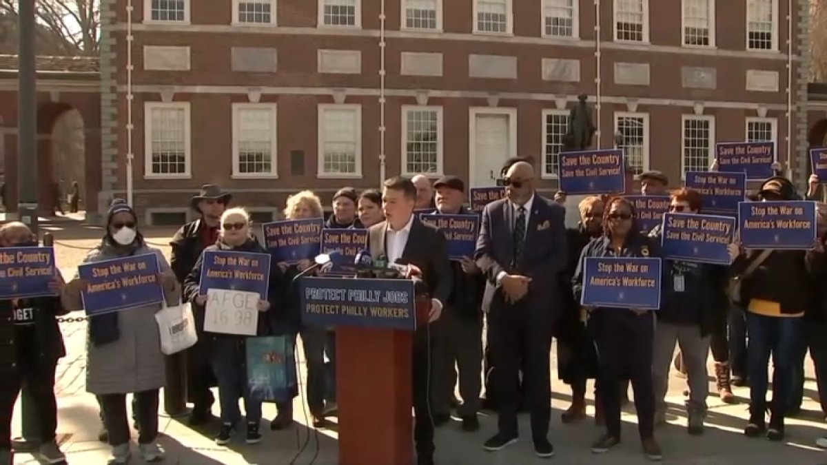 Rep. Boyle, union leaders, federal workers protest Trump in Philly ...
