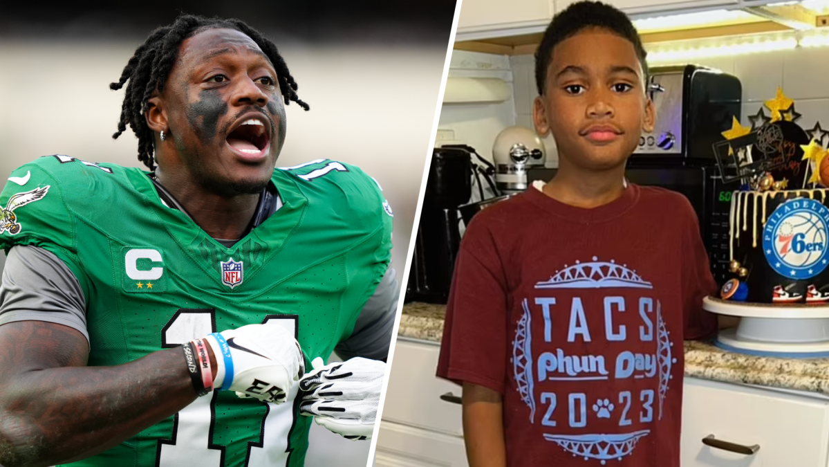 A.J. Brown is playing for a real-life superhero in Super Bowl – NBC10 ...