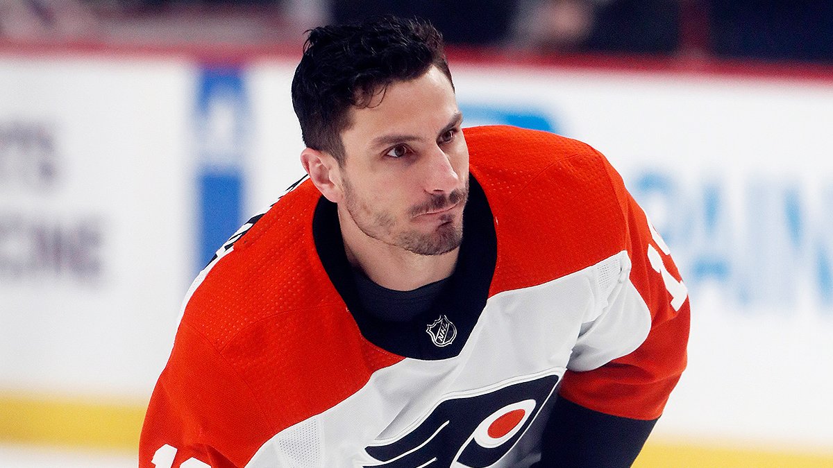 Garnet Hathaway joins Flyers for practice in recovery from blindsided ...