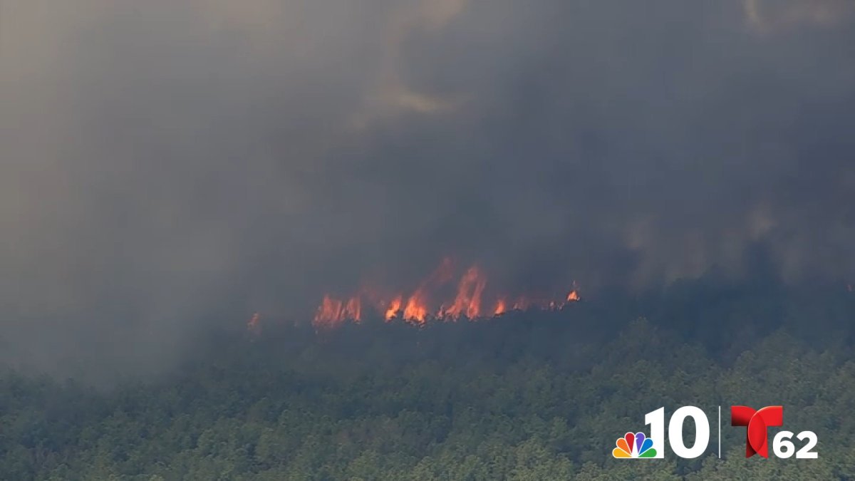 WATCH: Wildfire sends plumes of smoke in the air in Barnegat Township ...