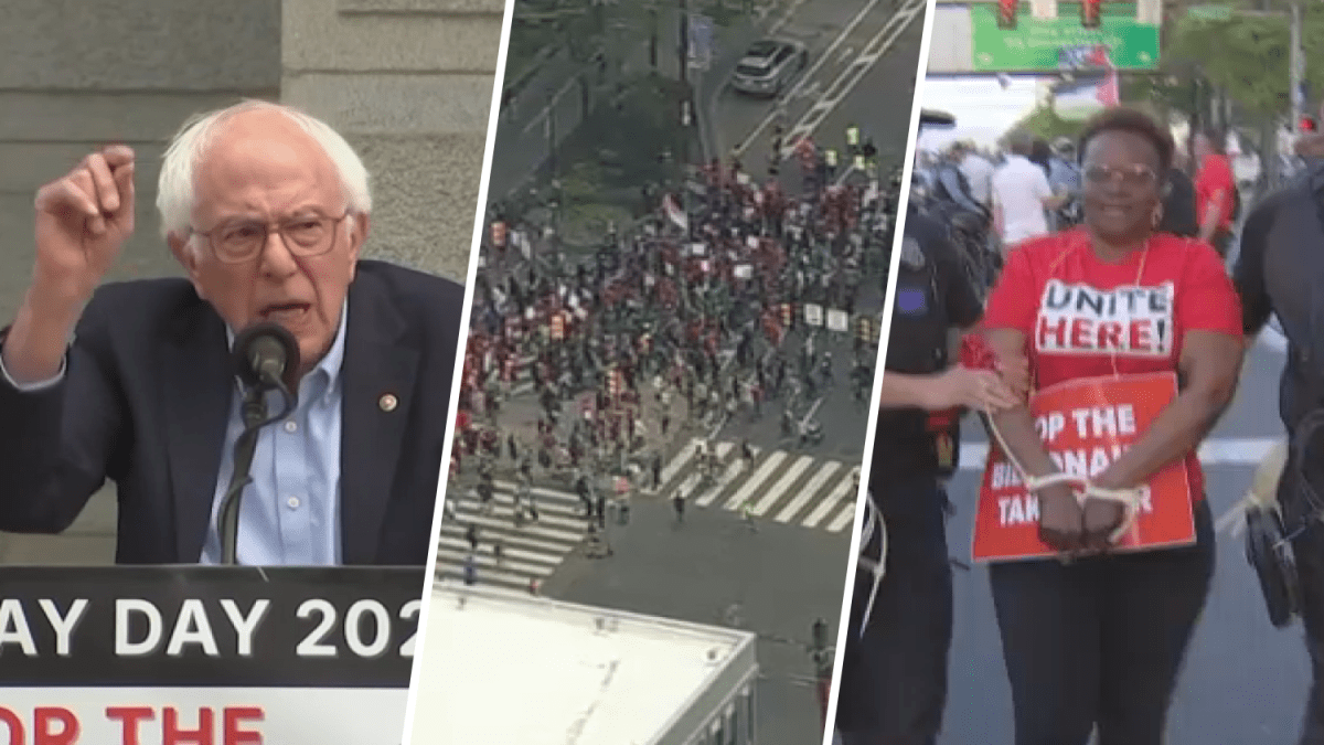 70 arrested after Philly rally, march featuring Bernie Sanders – NBC10 ...