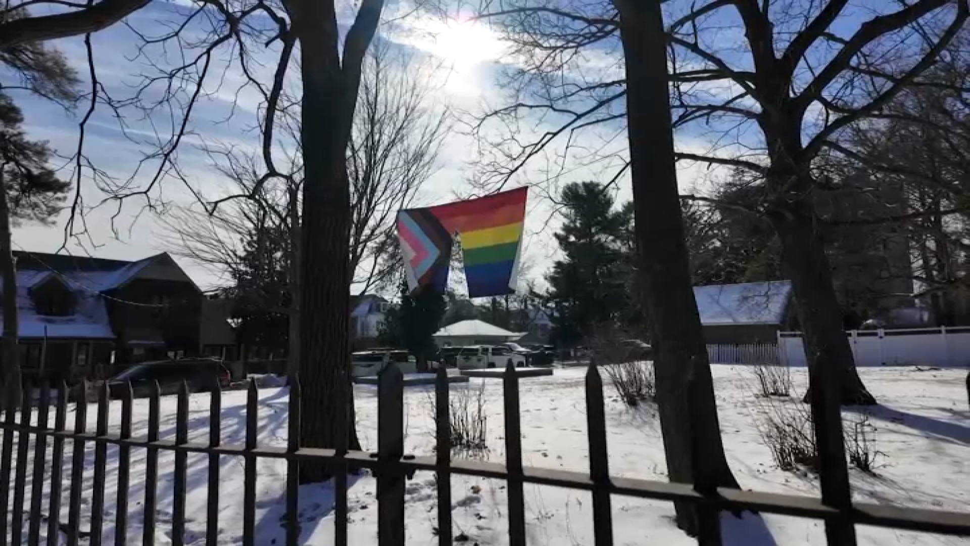Ripped Pride flag at Del. church flies again after being repaired ...